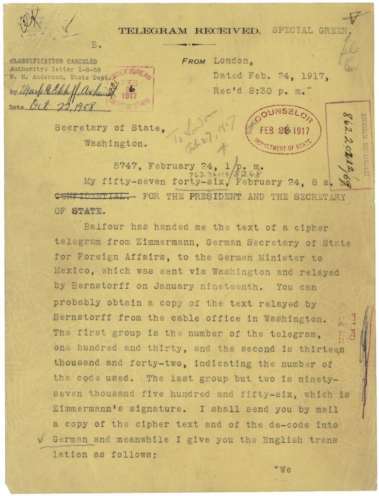 How the Zimmermann Telegram Contributed to America Entering the War ...
